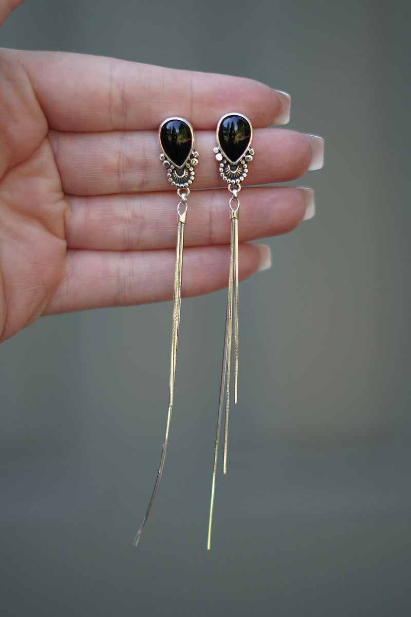 Onyx Stud Duster - made to order – Stone & Solder