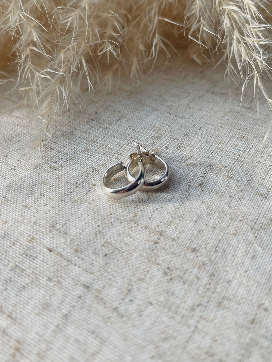 Silver Mini Hoops – Stone & Solder